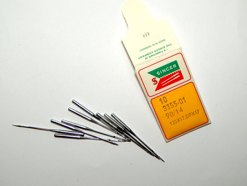 Original Singer Sewing Machine Round Shank Needles 90/14 Vintage Old ...