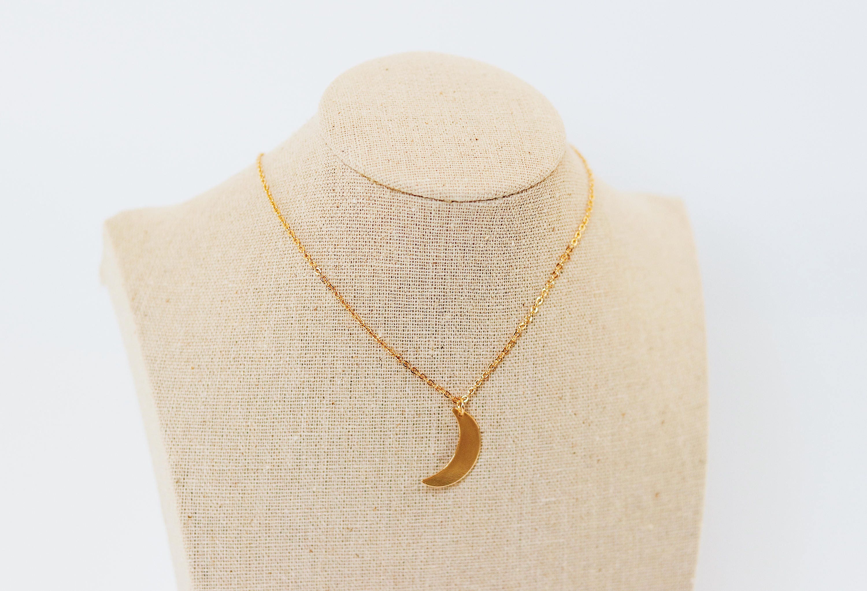 Gold Crescent Moon Chain Choker Gold Choker Dainty Choker - Etsy
