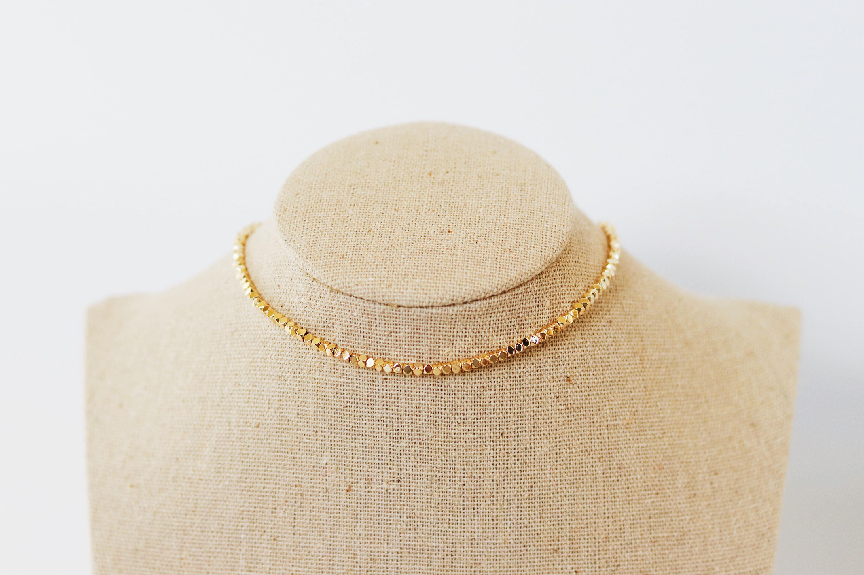 Delicate Beaded Chain Choker Beaded Chain Choker Gold | Etsy