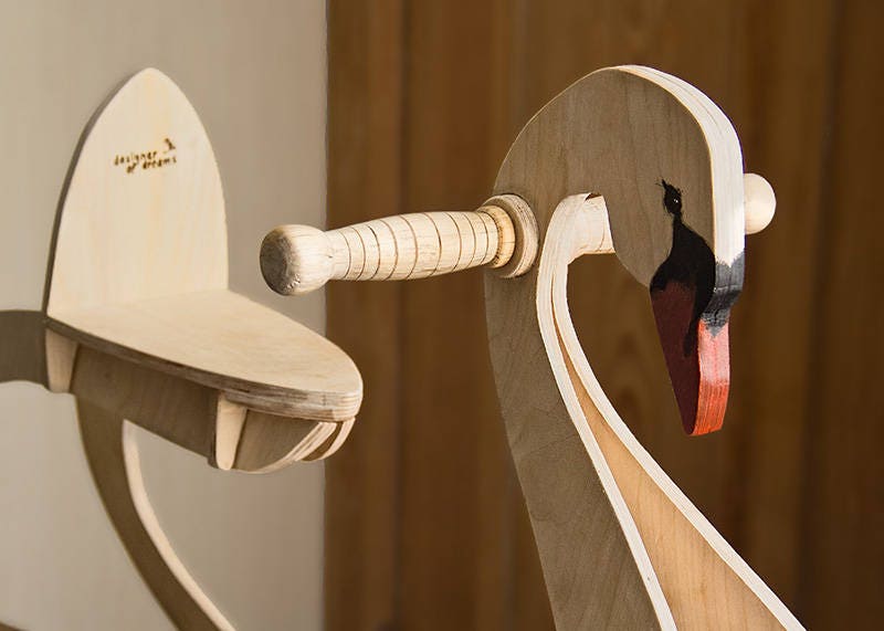 Swan Rocking From Birch Plywood - Etsy