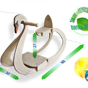 Swan Rocking From Birch Plywood - Etsy