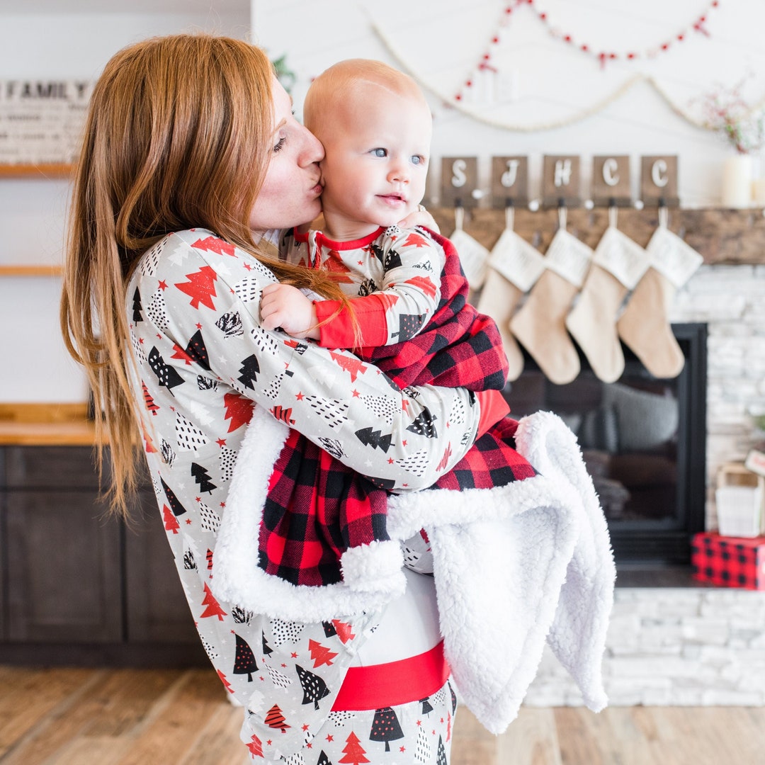 RED BUFFALO PLAID Baby Blanket, Red and Black Buffalo Check Toddler ...