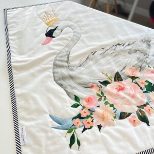 Swan Princess Playmat, Watercolor Swan Print Play Mat, White Swan With ...