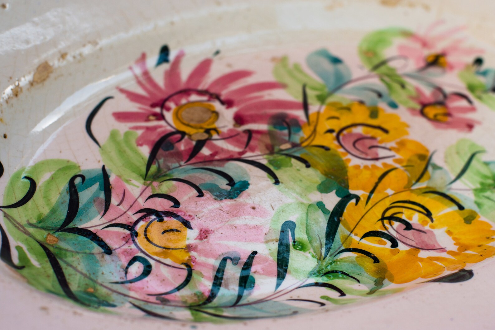 Hand Painted Platter Traditional Portuguese Tray Vintage, Floral ...