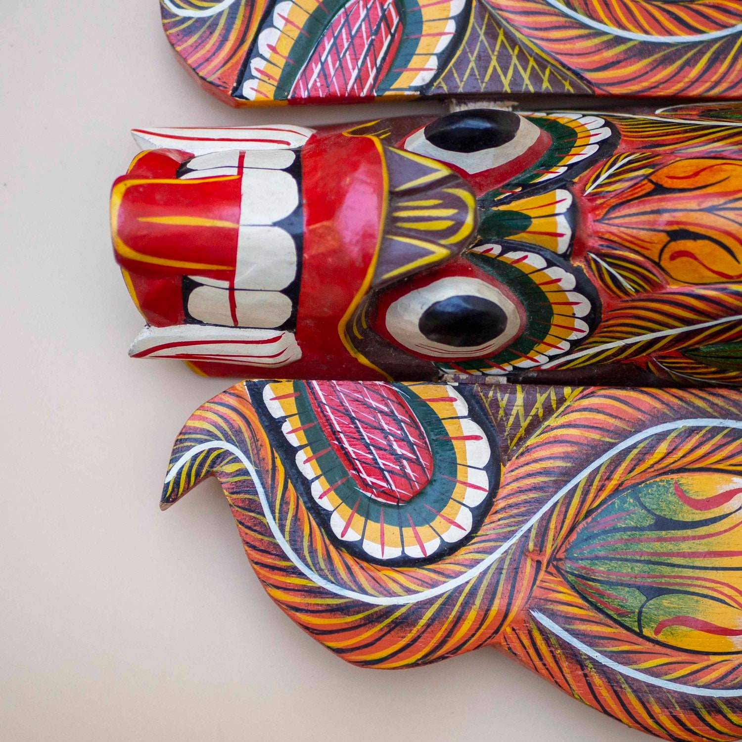 Traditional Sri Lanka Floral Raksha Mask Hanging Wall Decor - Etsy