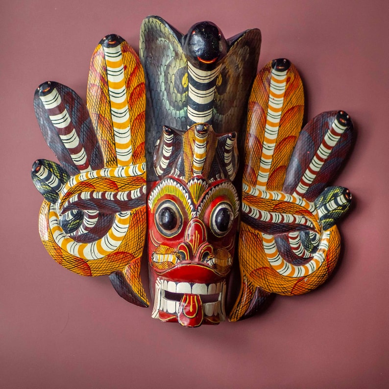 Traditional Sri Lanka naga Raksha Mask Wall - Etsy