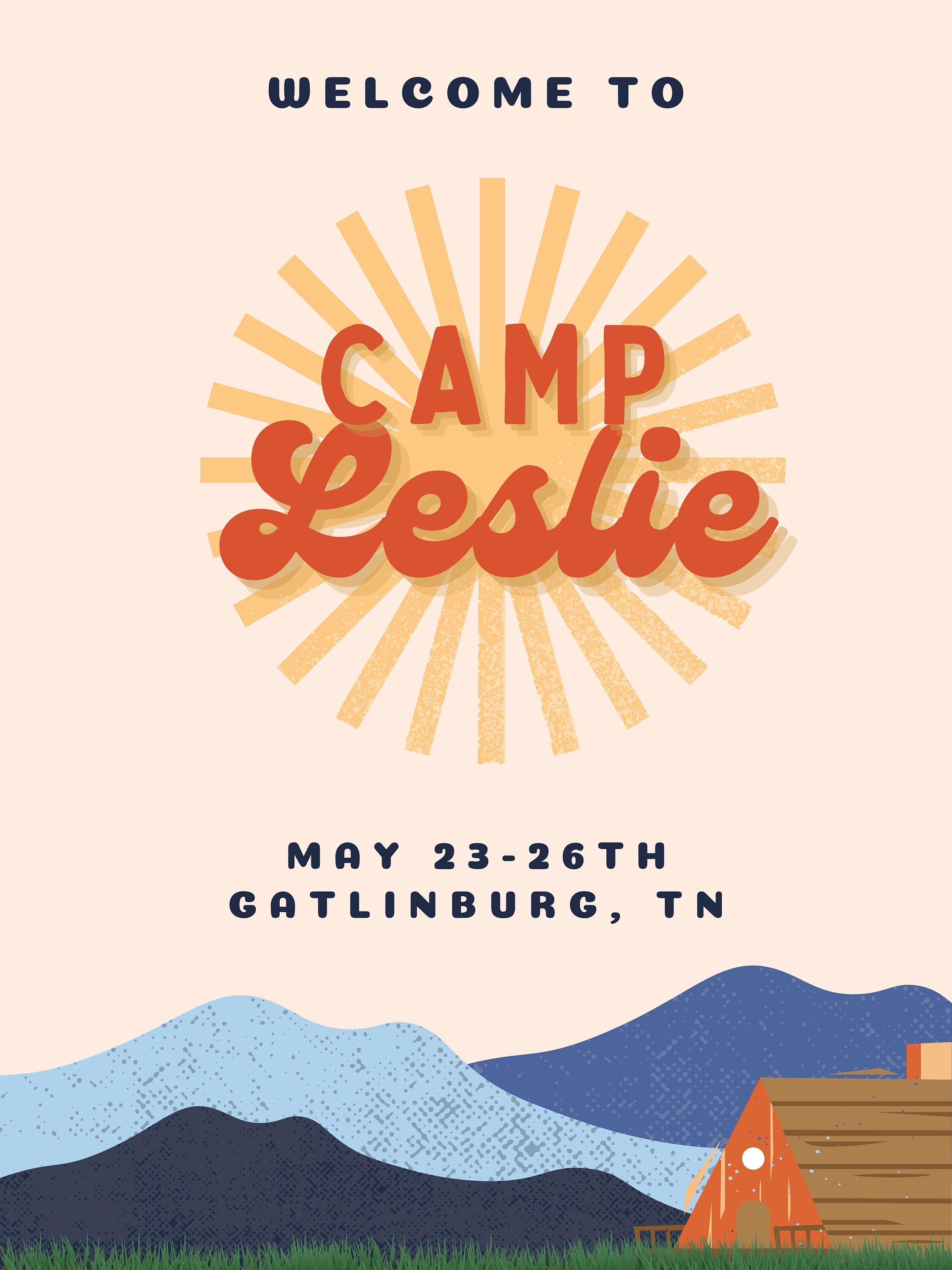 Retro 1970s Camp Bachelorette Welcome Sign, Instant Download, Printable ...