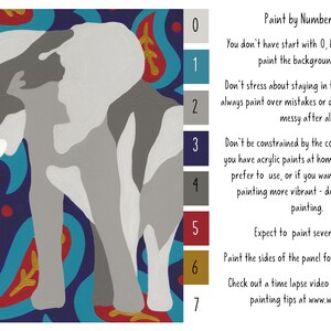 Paint by Number Kit - Elephant With Paisley Design (perfect for DIY ...