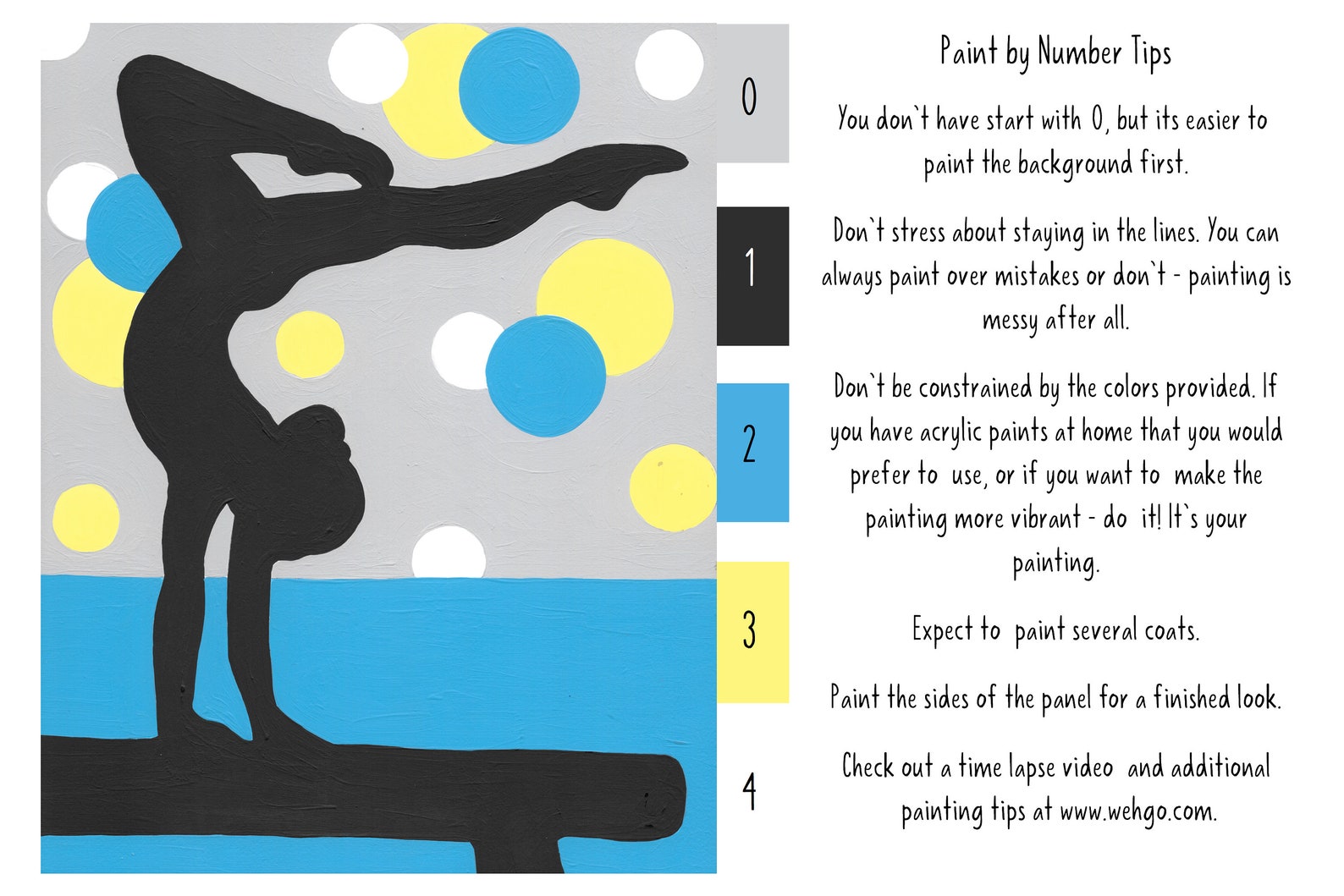 Gymnastics Paint by Number Kit - Etsy UK