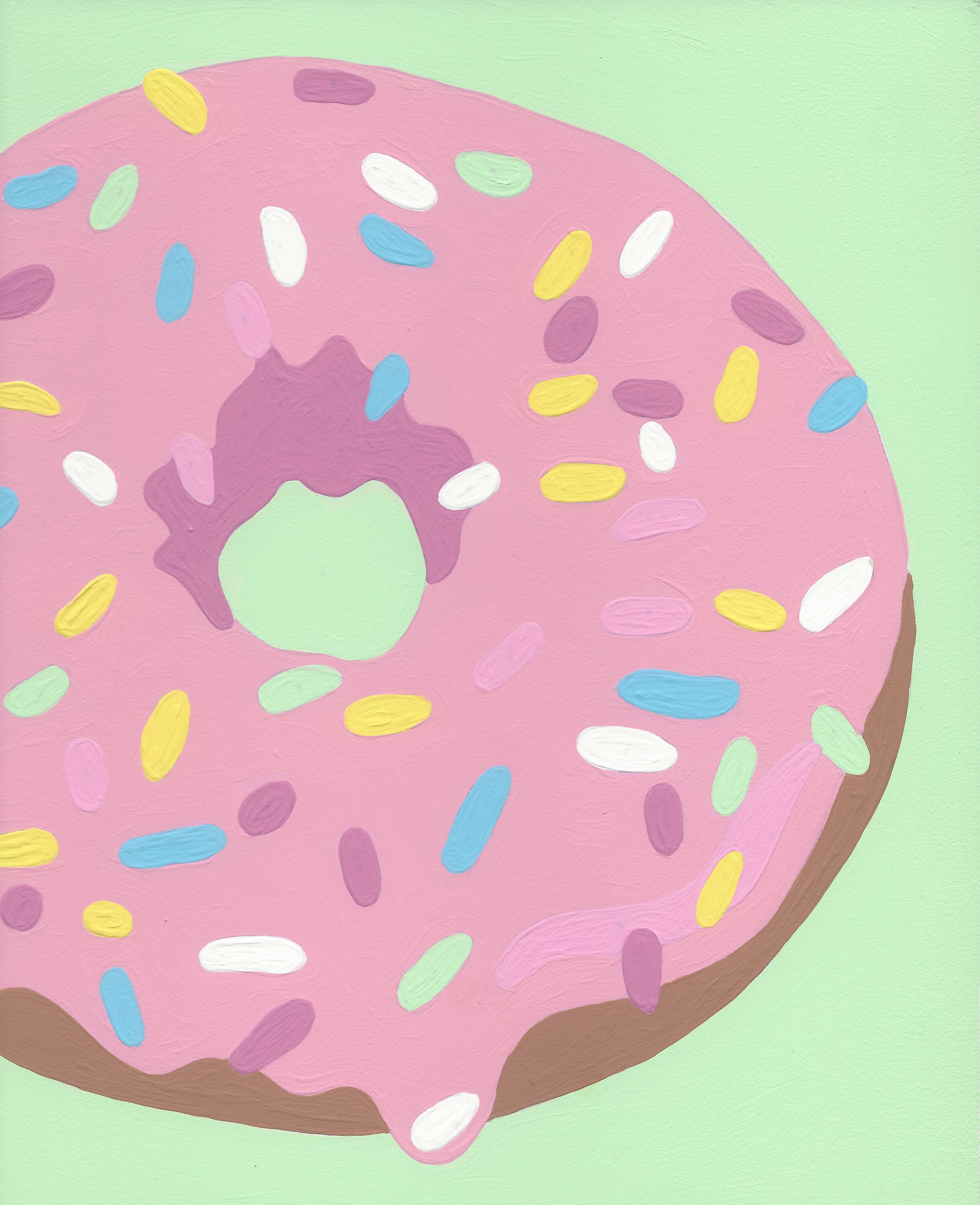 Pink Donut Paint by Number Kit | Etsy