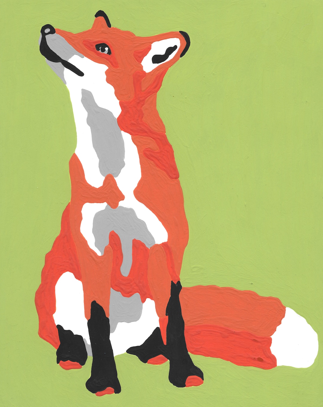 Red Fox Paint by Number Kit - Etsy