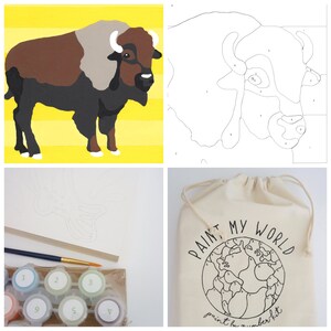 Buffalo Paint by Number Kit - Etsy