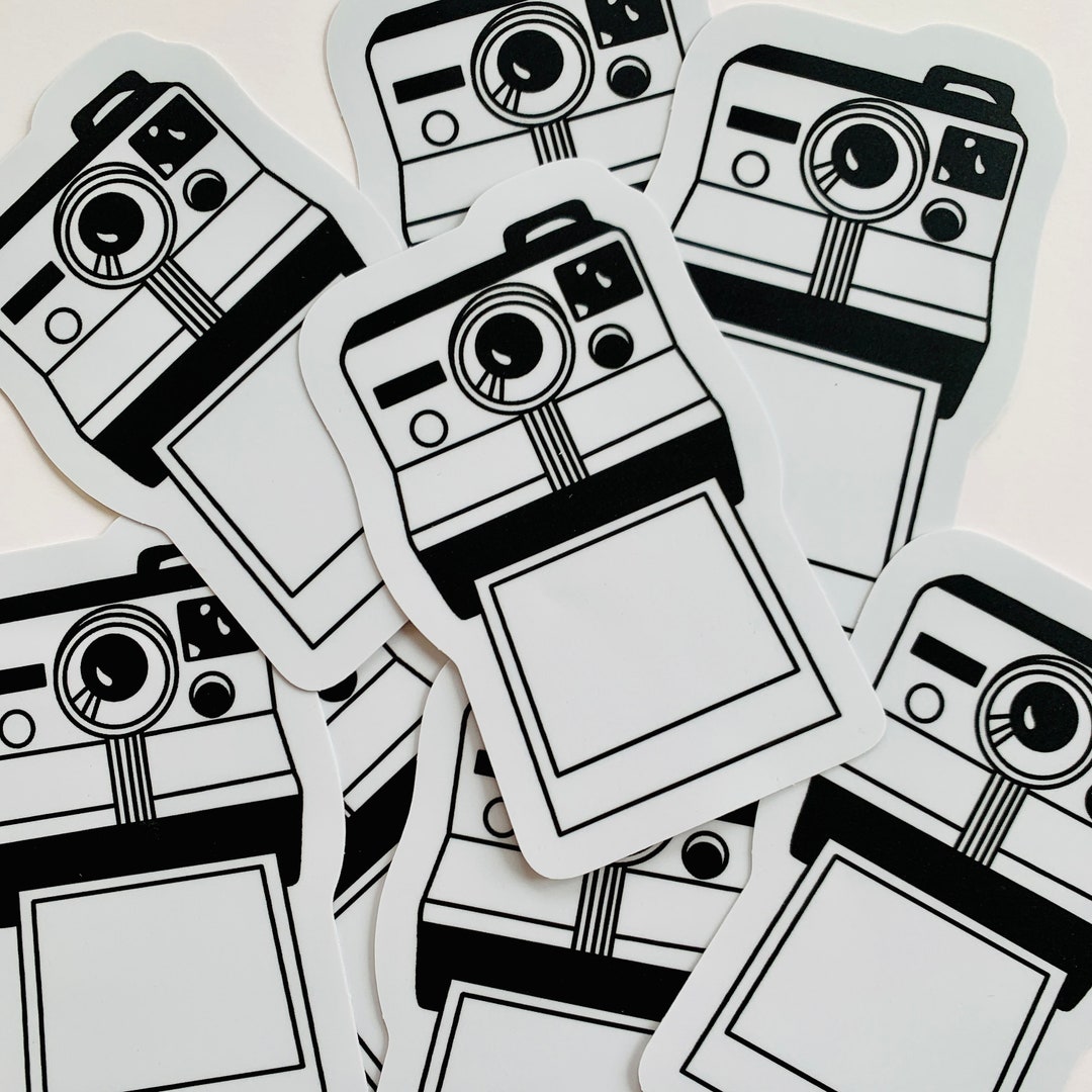 Polaroid Camera Sticker - Color It With Sharpies - Etsy
