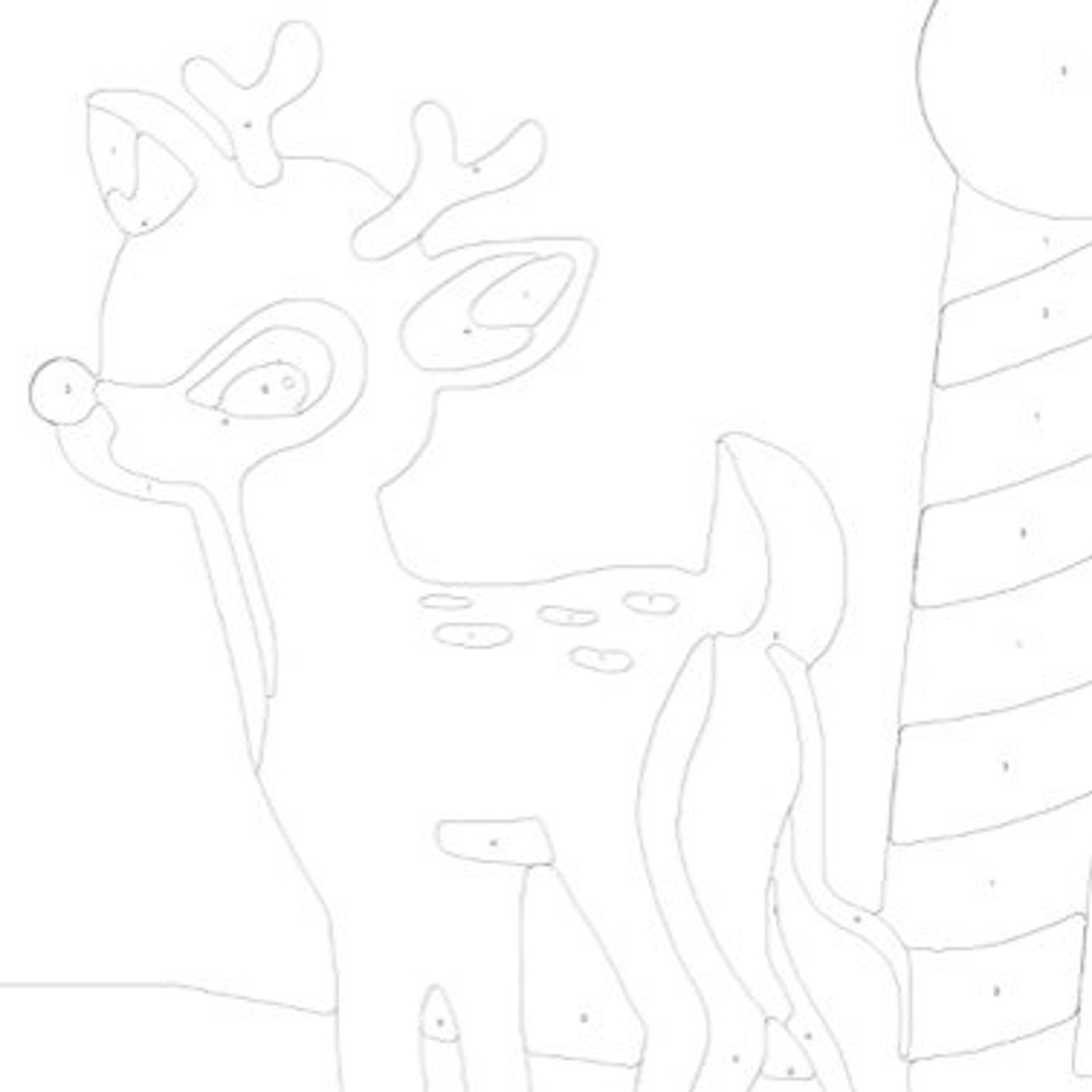 Paint by Number Kit Rudolph the Red Nosed Reindeer at the | Etsy