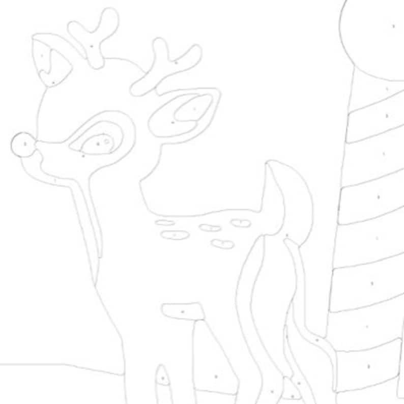 Paint by Number Kit Rudolph the Red Nosed Reindeer at the | Etsy