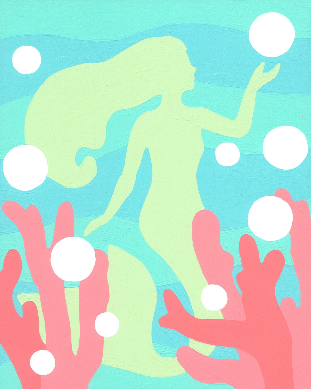 Mermaid Paint by Number Kit - Etsy