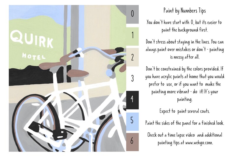 Paint by Number Kit - White Bicycles in Front of Quirk Hotel in ...