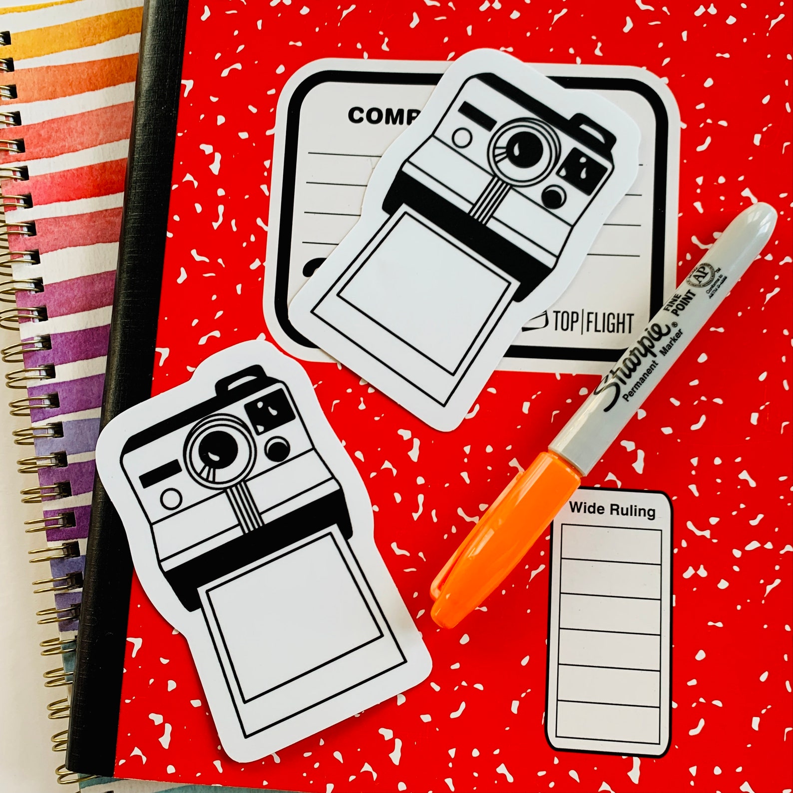 Polaroid Camera Sticker Color It With Sharpies - Etsy