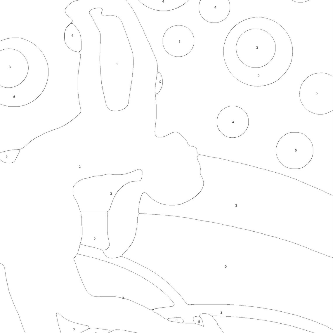 Ice Skater Paint by Number Kit | Etsy