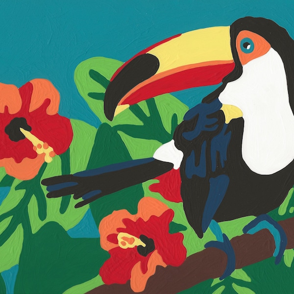 Toucan Paint by Number - Etsy
