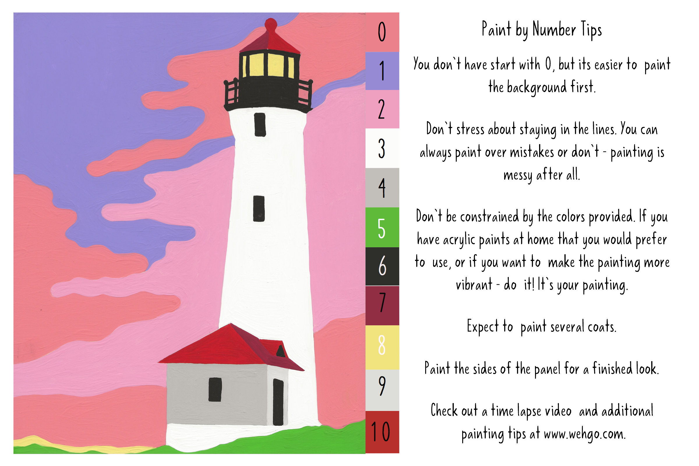 Lighthouse Paint by Number Kit - Etsy UK