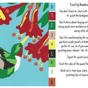 Hummingbird Paint by Number Kit - Etsy