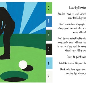 Golfer Paint by Number Kit - Etsy