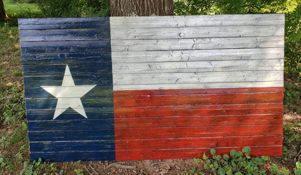 Rustic Wooden Texas Flag, Texas Flag Wall Art, Wooden Texas Flag, 72 ...
