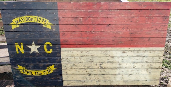 Rustic Wooden North Carolina Flag North Carolina Flag Wall | Etsy