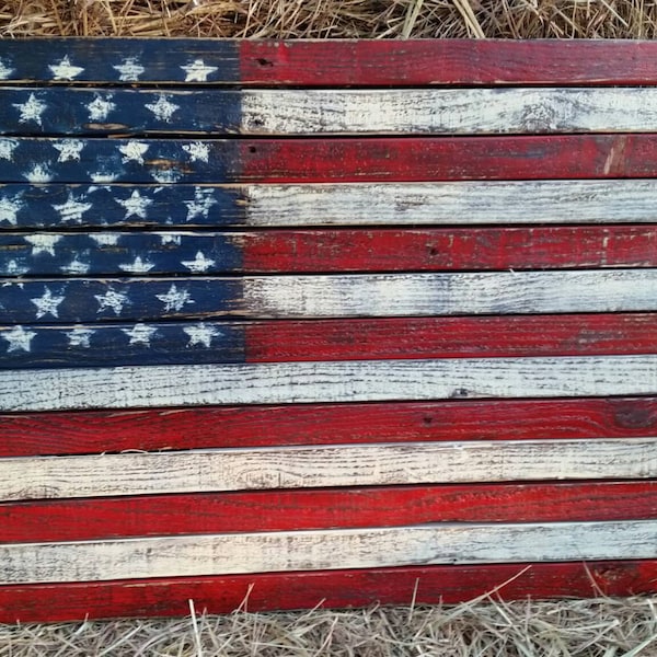 Rustic American Flag - Etsy