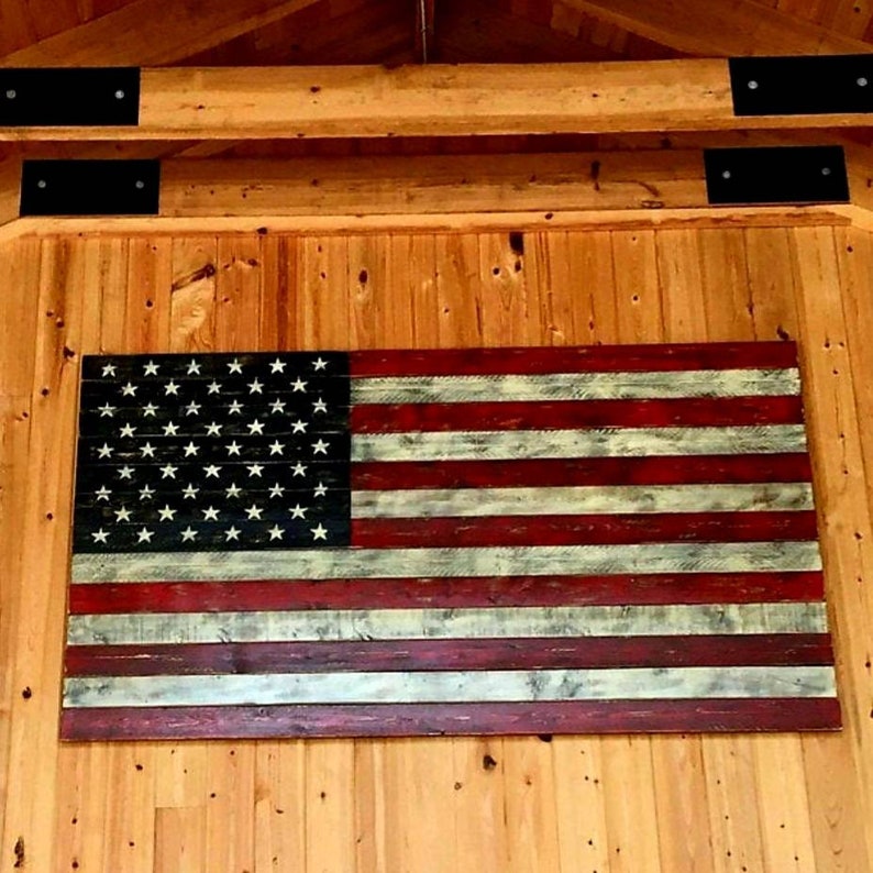 Rustic Wooden American Flag Rustic Flag American Flag Wall - Etsy