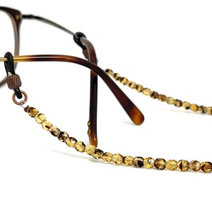 Tortoise Shell Glasses Chain, Eyeglass Chain, Sunglass Chain, Czech ...
