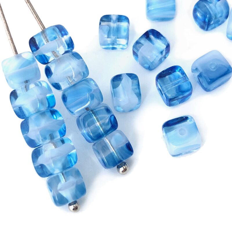 Two Tone Blue Beads - Etsy