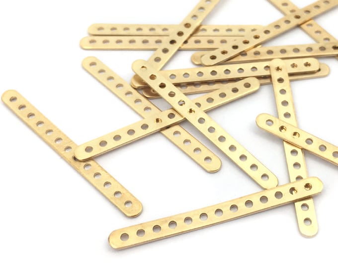 Gold Spacer Bar, Separator Bar, Jewelry Connector, End Bar, Multistrand ...