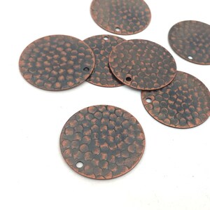 10pc 25mm Hammered Disc,round Disc,hammered Circle,circle Charm,coin ...