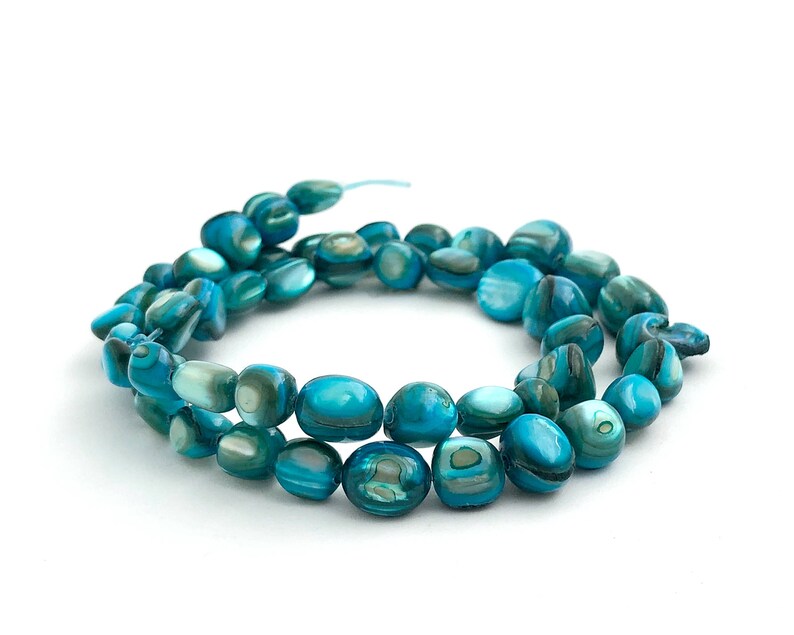MOP Bead, Dyed Shell Bead, Oval Bead, Nugget Bead, Spacer Bead, Jewelry ...