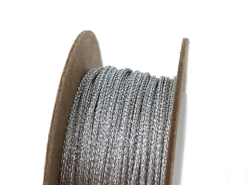 Cordón metálico de 1 mm cordón trenzado redondo cordón - Etsy España