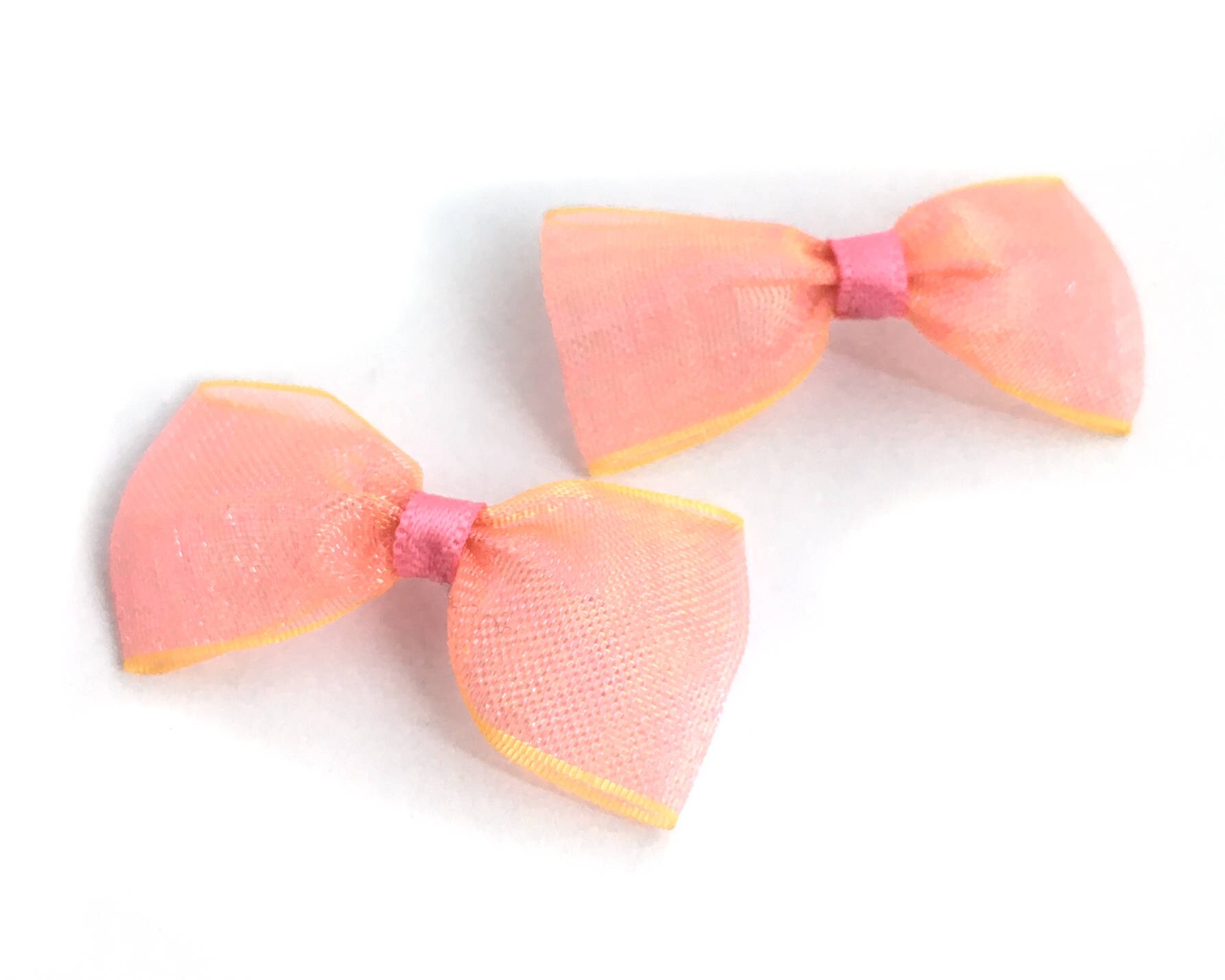 Mini Bow Organza Ribbon Bow Tiny Hair Bow Bow - Etsy