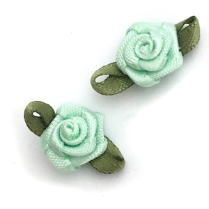 Sew on Ribbon Flowers, Mini Bows, Ribbon Roses, Satin Roses, Fabric ...