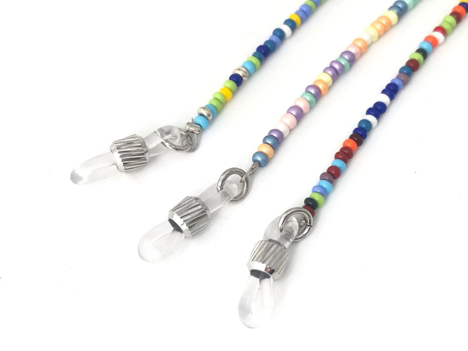 Multicolor Eyeglass Chain, Glasses Chain, Seed Bead Eyeglass Lanyard ...