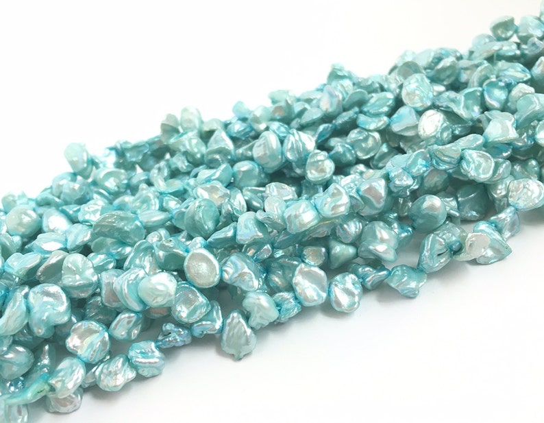 50 Sky Blue Freshwater Pearl 6-8mm Keishi Pearl Bridal - Etsy