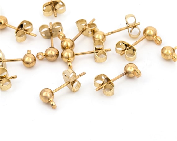 Ball post earring findings store