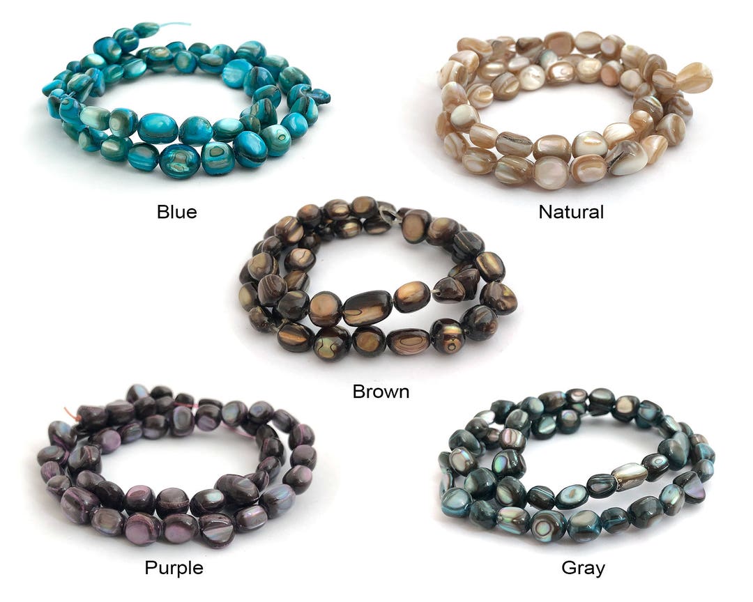 MOP Bead, Dyed Shell Bead, Oval Bead, Nugget Bead, Spacer Bead, Jewelry ...