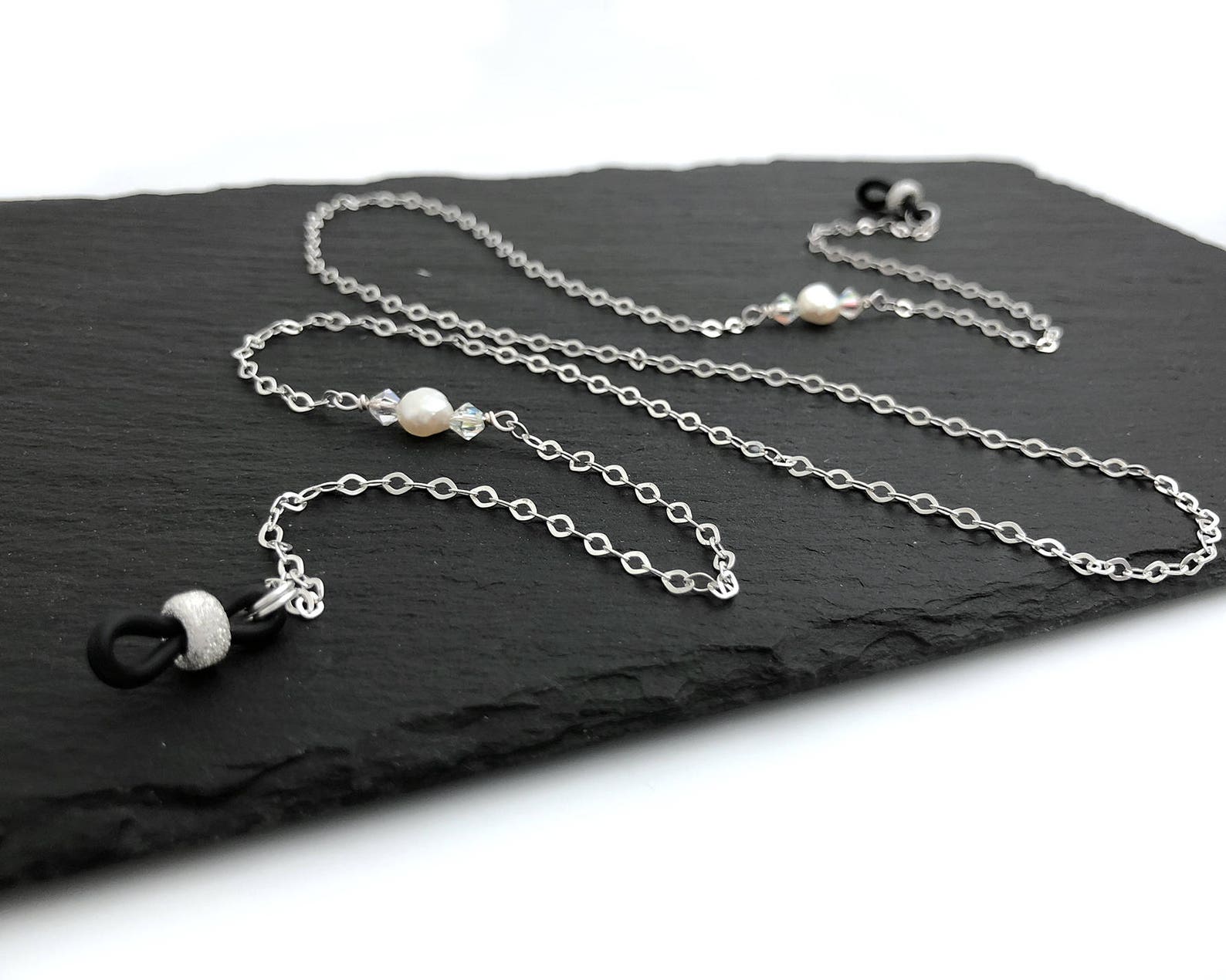 925 Silver Eyeglass Chain Eyeglass Necklace Eyeglass | Etsy