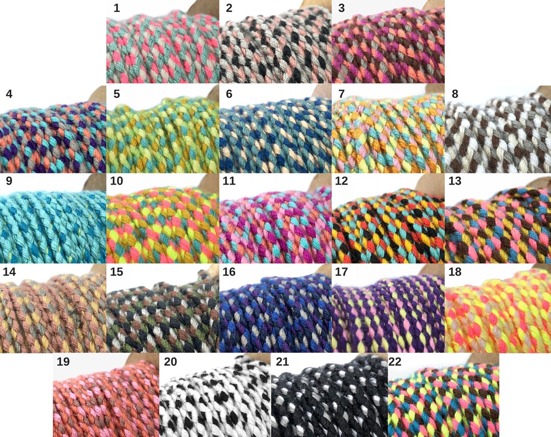 4 Yard Friendship Bracelet Cord, Macrame Cord Colorful Braided Cord ...