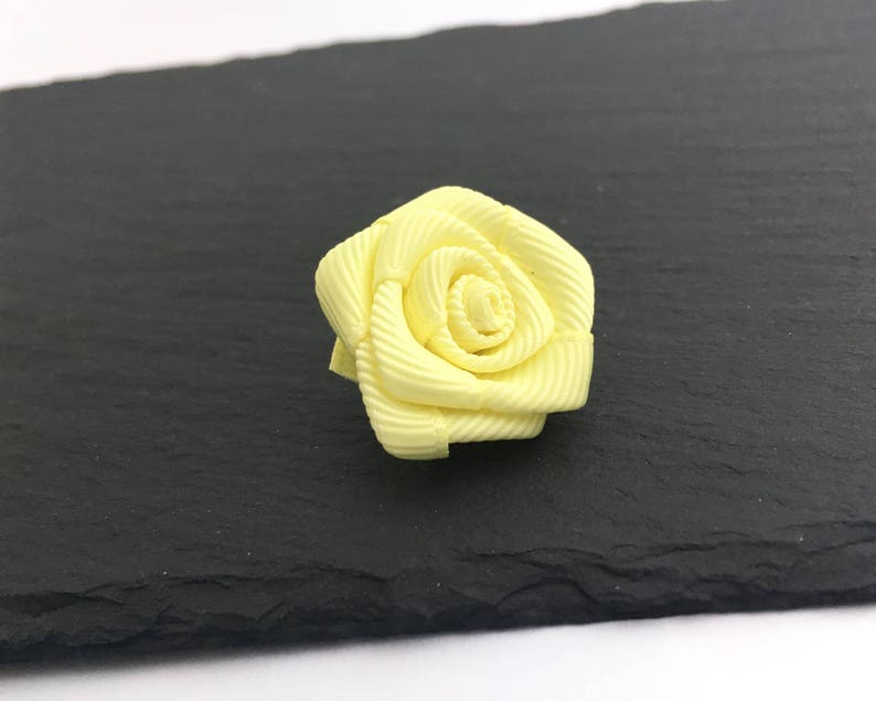 28mm Rib Ribbon Flower, Satin Rosettes, Bridal Wedding Embellishment ...