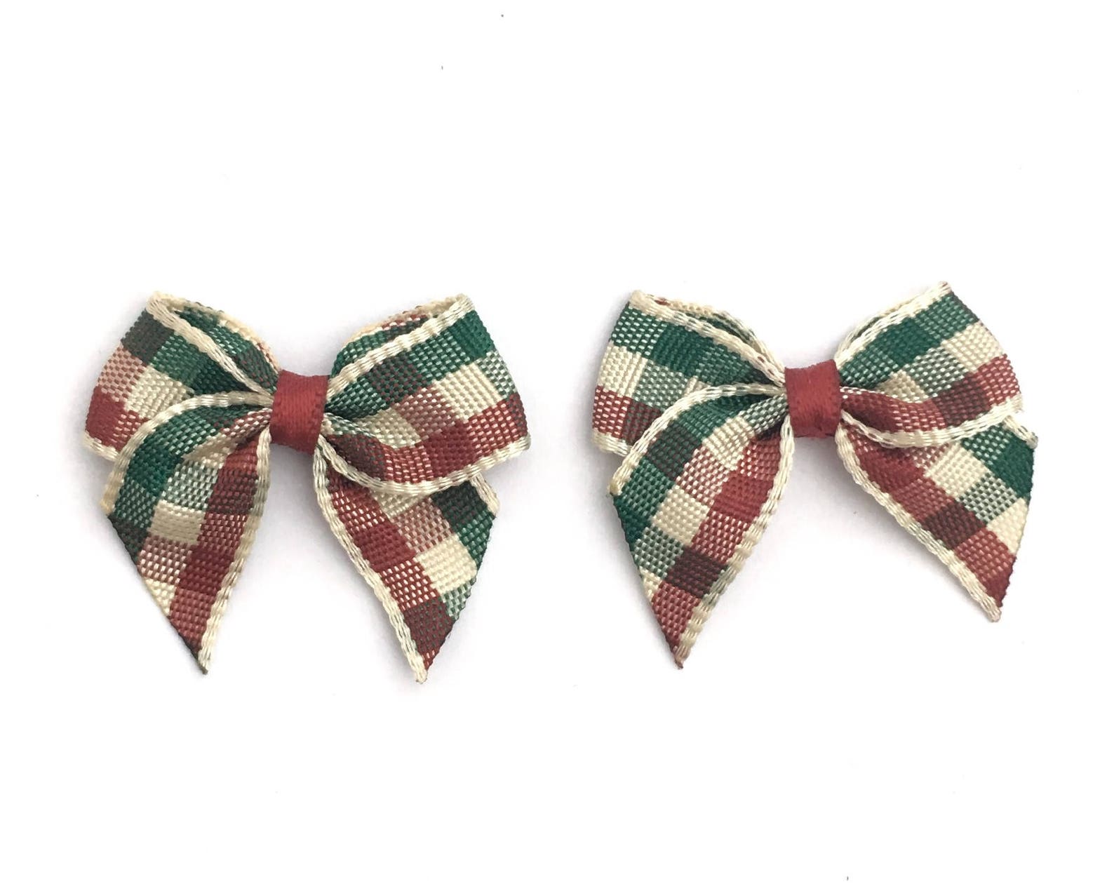 Tiny Checker Bow, Plaid Bow, Mini Butterfly Bow, Ribbon Bow, Hair Bow ...