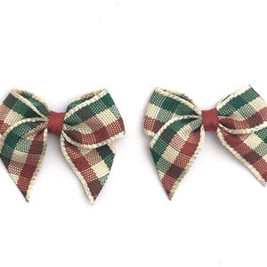 Tiny Checker Bow, Plaid Bow, Mini Butterfly Bow, Ribbon Bow, Hair Bow ...