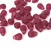 Bulk 100 Cranberry Red Teardrop Beads Vintage Czech Glass Beads Matte ...