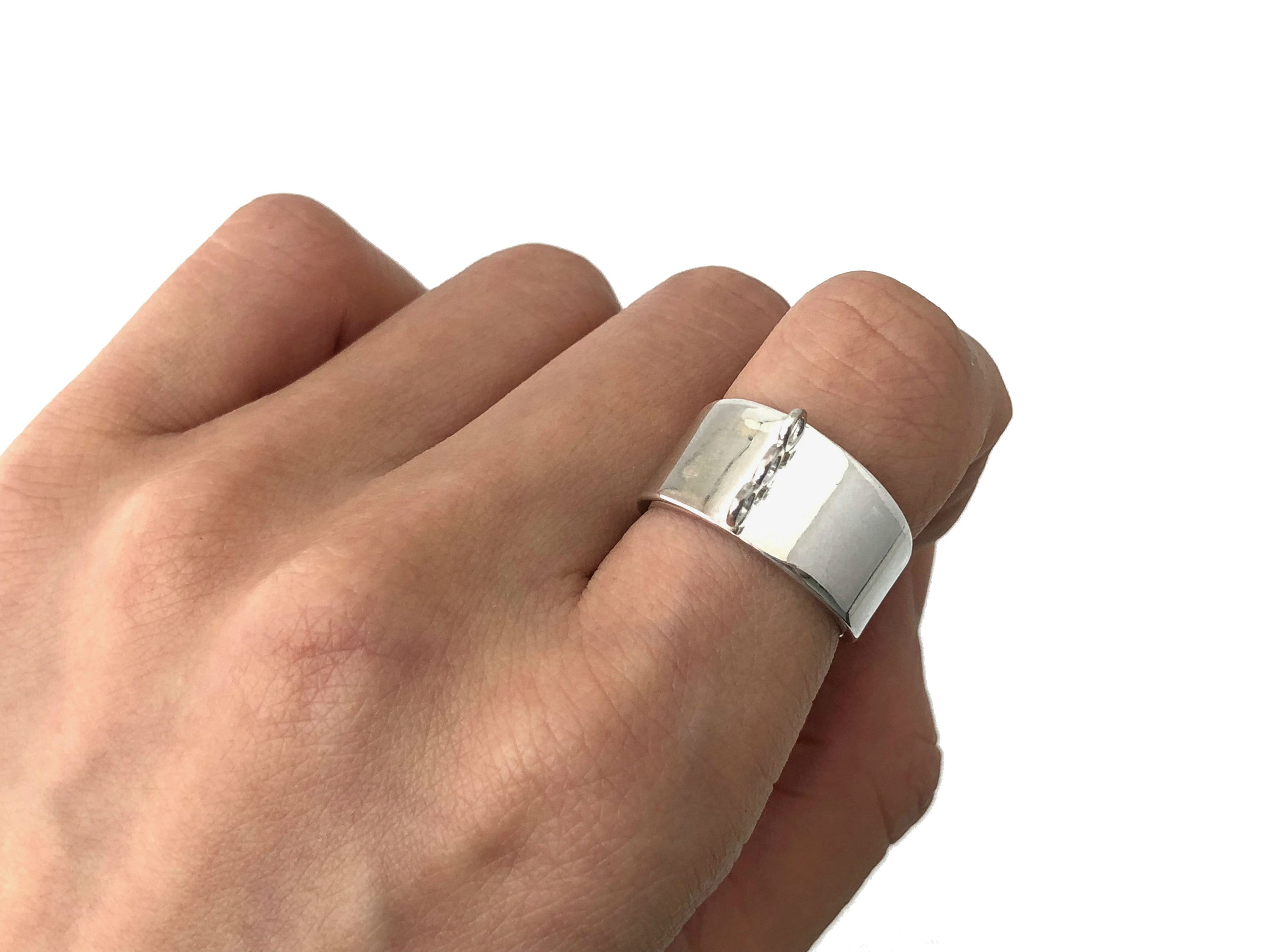 925 Silver Ring With Dangle Cha Cha Ring Blank Silver Ring - Etsy